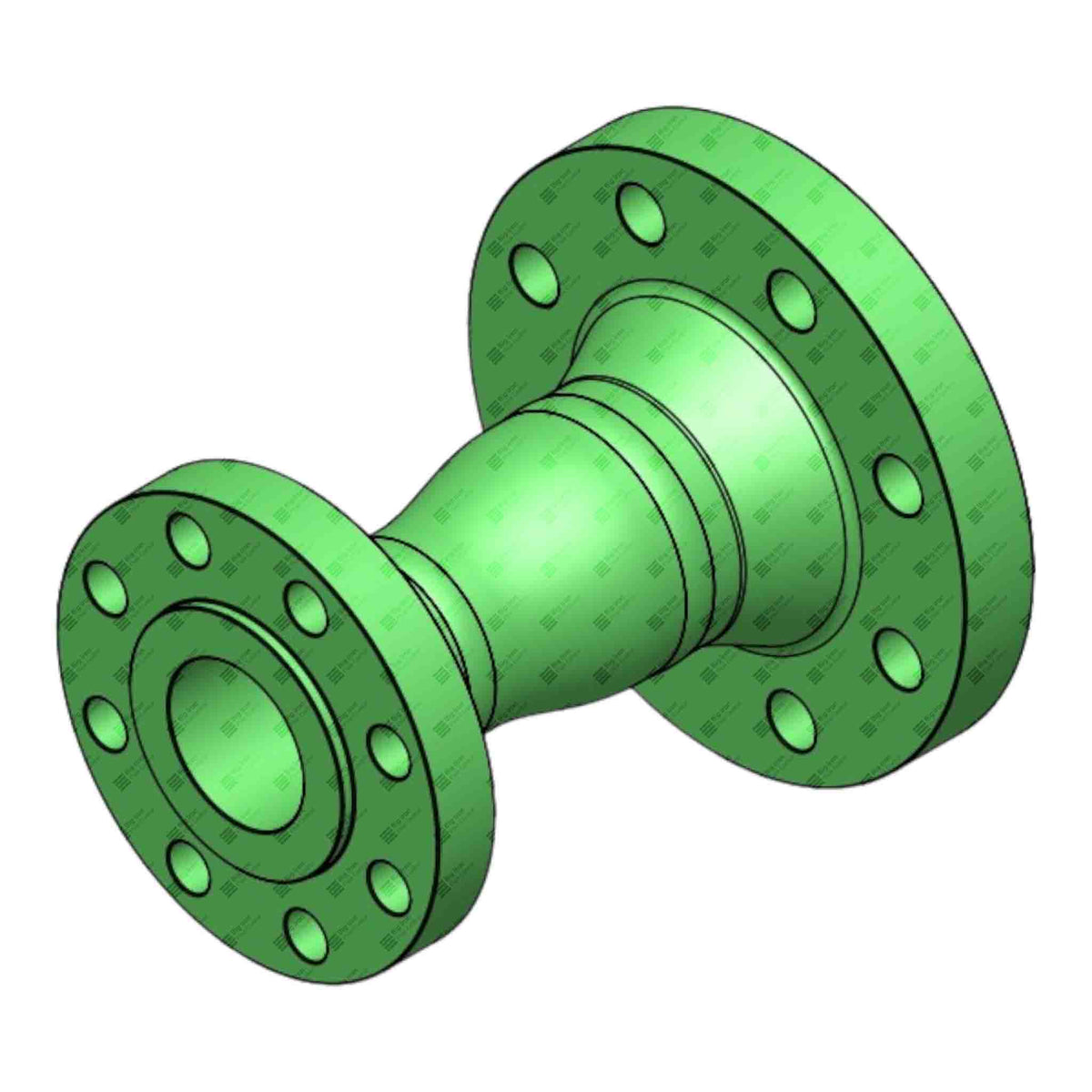 Double Flange Adapter, 4" 600# RF x 3" 600# RF, BW XH, 1480 psi, Sour ...